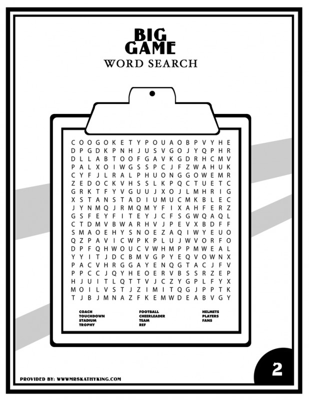 Free Printables Activities for the Big Game #GameDayTraditions | Mrs ...