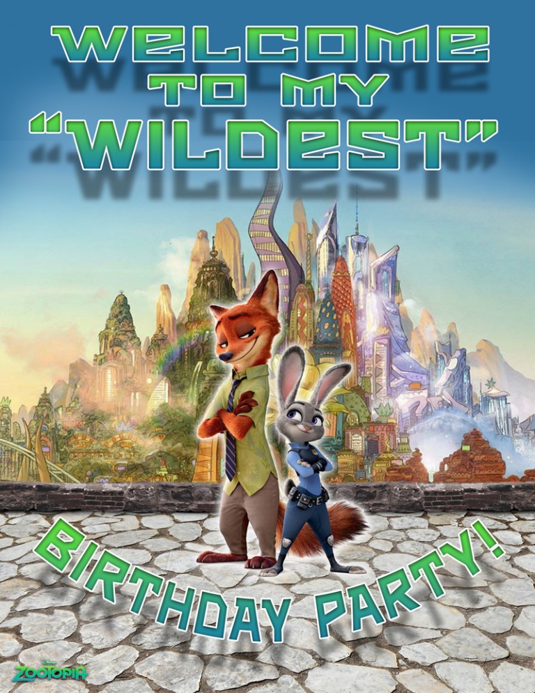 FREE Printable ZOOTOPIA BIRTHDAY PARTY DECORATIONS | #ZOOTOPIAEVENT ...