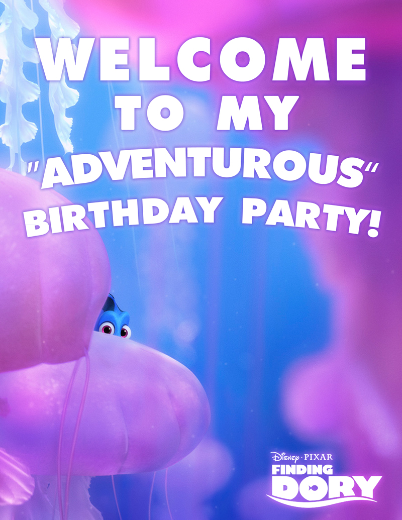 FREE Printable FINDING DORY BIRTHDAY PARTY DECORATIONS #FINDINGDORY ...