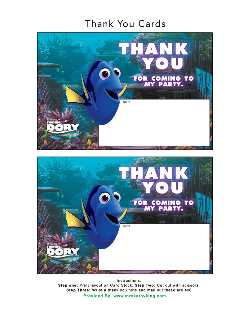 FREE Printable FINDING DORY BIRTHDAY PARTY DECORATIONS #FINDINGDORY ...