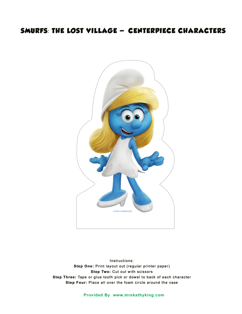 Smurfs: The Lost Village Party Ideas Free Printable Party Decorations ...