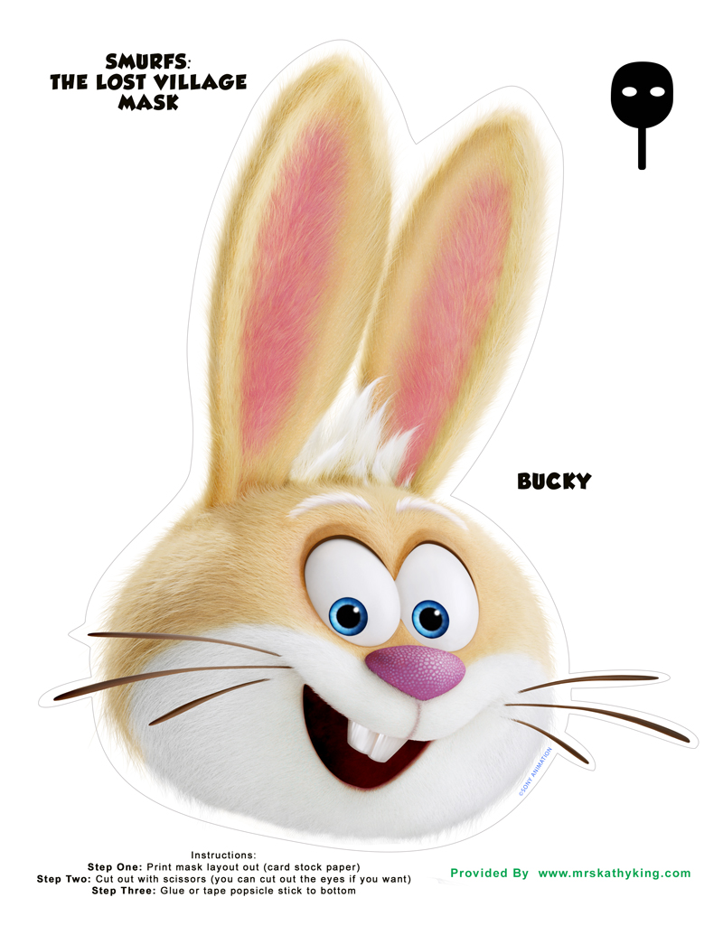 8 Free Printable Smurfs: The Lost Village Mask for Kids | Mrs. Kathy ...