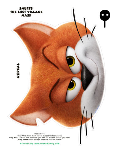 8 Free Printable Smurfs: The Lost Village Mask for Kids | Mrs. Kathy ...