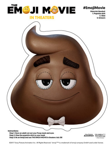 5 FREE PRINTABLE EMOJI MOVIE MASK FOR KIDS | Mrs. Kathy King CEO of ...