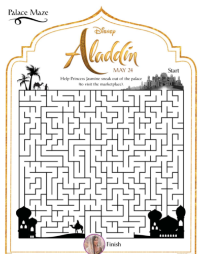 18 Printable Disney Aladdin Activity Sheets | Mrs. Kathy King CEO of ...