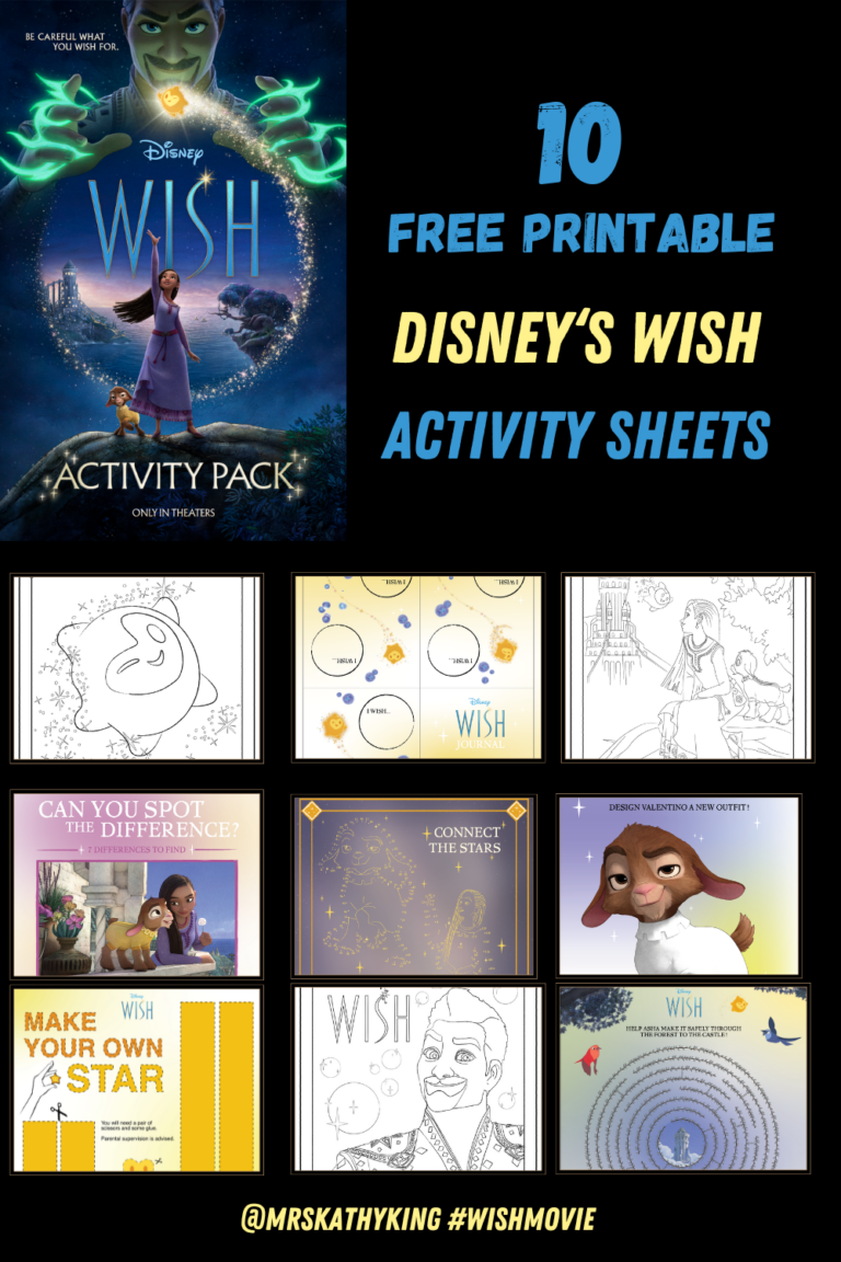 10 FREE WISH PRINTABLE ACTIVITY SHEETS | Mrs. Kathy King CEO of Tiara ...