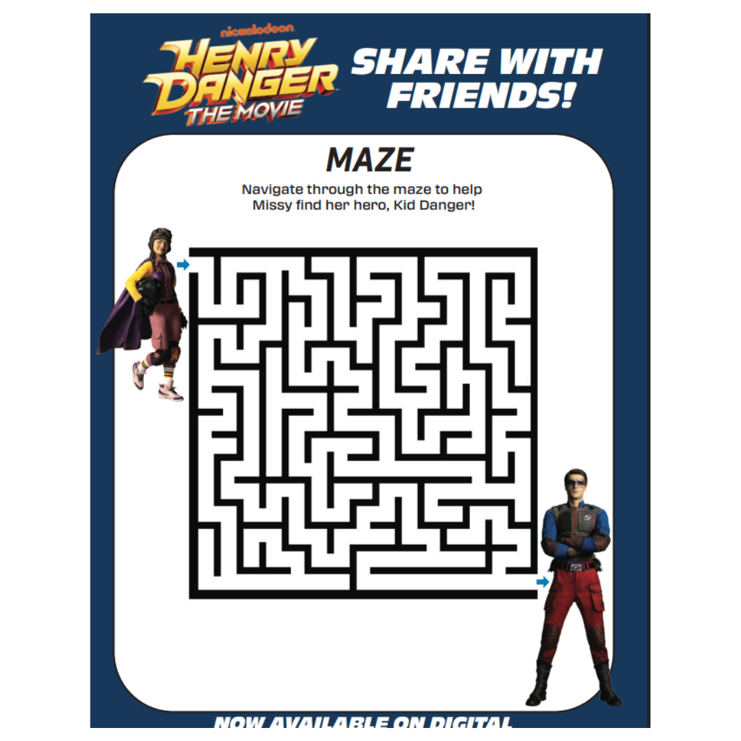 Free Printable Henry Danger The Movie Activity Sheets | Mrs. Kathy King ...